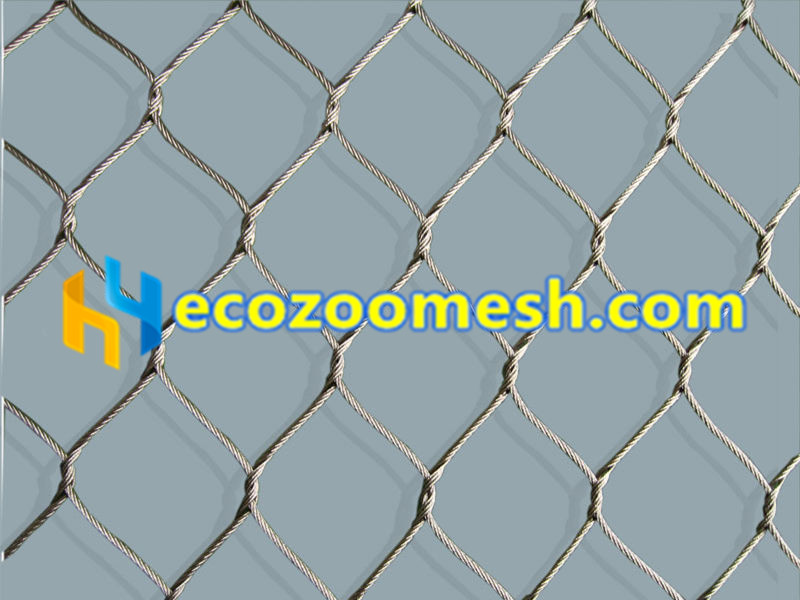 X knot hand-woven wire rope net, tiger cage mesh, bird aviary