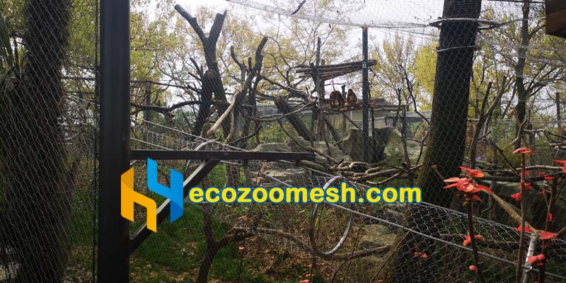 Primate Corridor Channel Netting, Tunnel Mesh Netting System