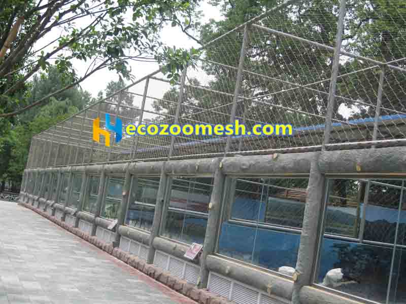 Stainless steel wire rope zoo mesh, tiger enclosure mesh