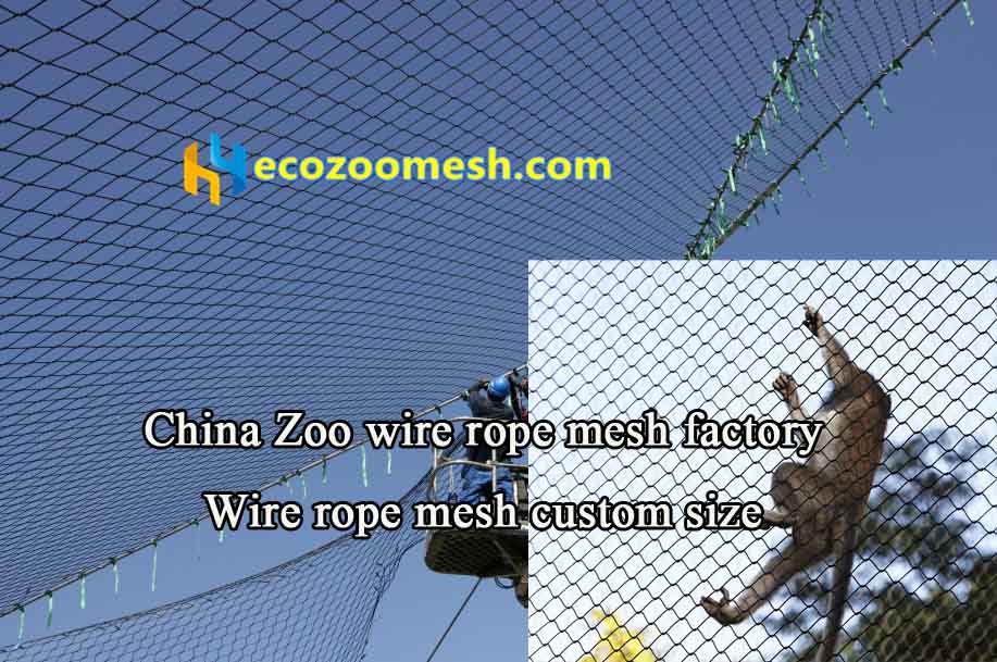 China Zoo wire rope mesh factory, Wire rope mesh custom size